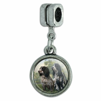 Pair of English Cocker Spaniel Dogs Italian European Style Bracelet ...