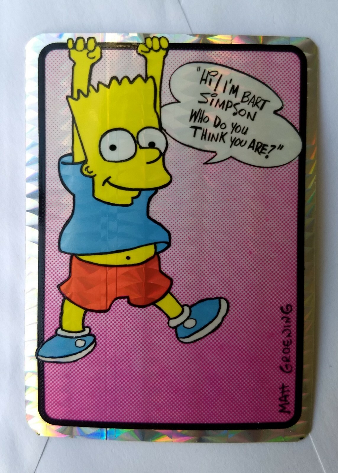 1980s The Simpsons Vending Machine Prism Shiny Sticker Bart Hanging | eBay