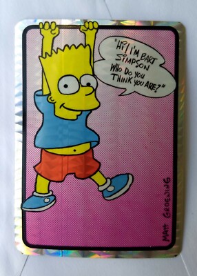 1980s The Simpsons Vending Machine Prism Shiny Sticker Bart Hanging | eBay