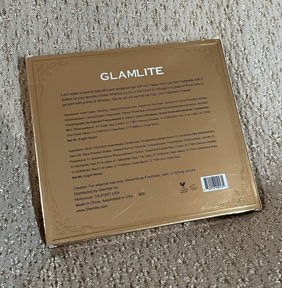 Glamlite Happy Hour Lip set lipstick and lipgloss new in box full size ...