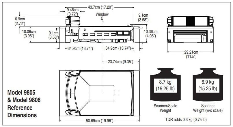 New Datalogic Magellan 9800i Grocery 2D Scanner Scale, LONG Platter ...