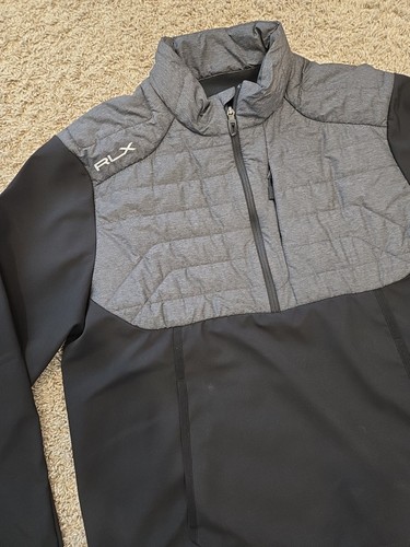 RLX Ralph Lauren 1/4 Zip Hybrid Golf Jacket - Mens Large - Black Grey ...