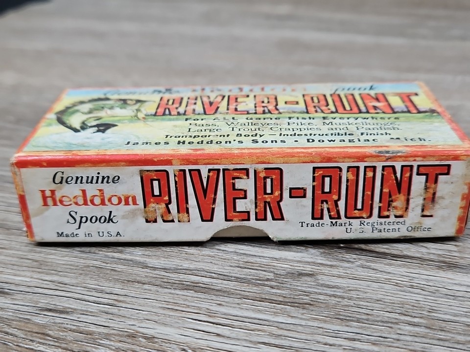 Vtg Heddon River Runt Spook Sinker Fishing Lure w/ Original Box ...