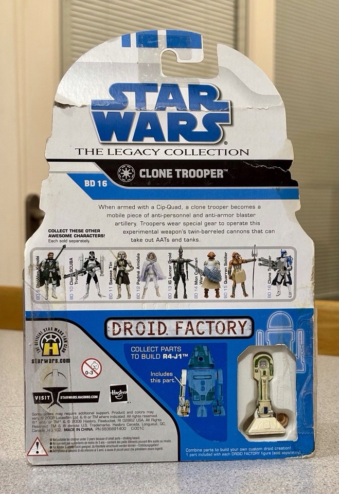 Star Wars The Legacy Collection Clone Trooper w/Cip-Quad BD No. 16 2008 ...