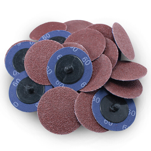 25 Pack - 2" 60 Grit A/O Quick Change Sanding Disc Black Hawk, Type R ...