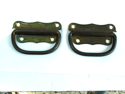One Pair Drop Bail Handles for Chests or Boxes, Forged Steel, Early ...