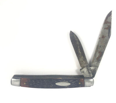 Sabre Brand Two Blade Jigged Bone Handle Folding Pocket Knife 641-X | eBay