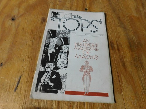 The Tops Independent Magazine Of Magic & Magicians 1936 August | eBay