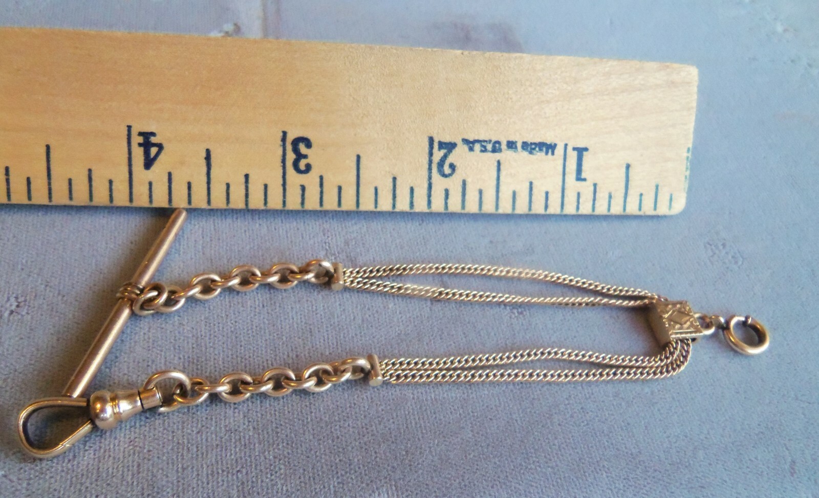 Victorian Antique gold filled Simmons slide watch cha… - Gem