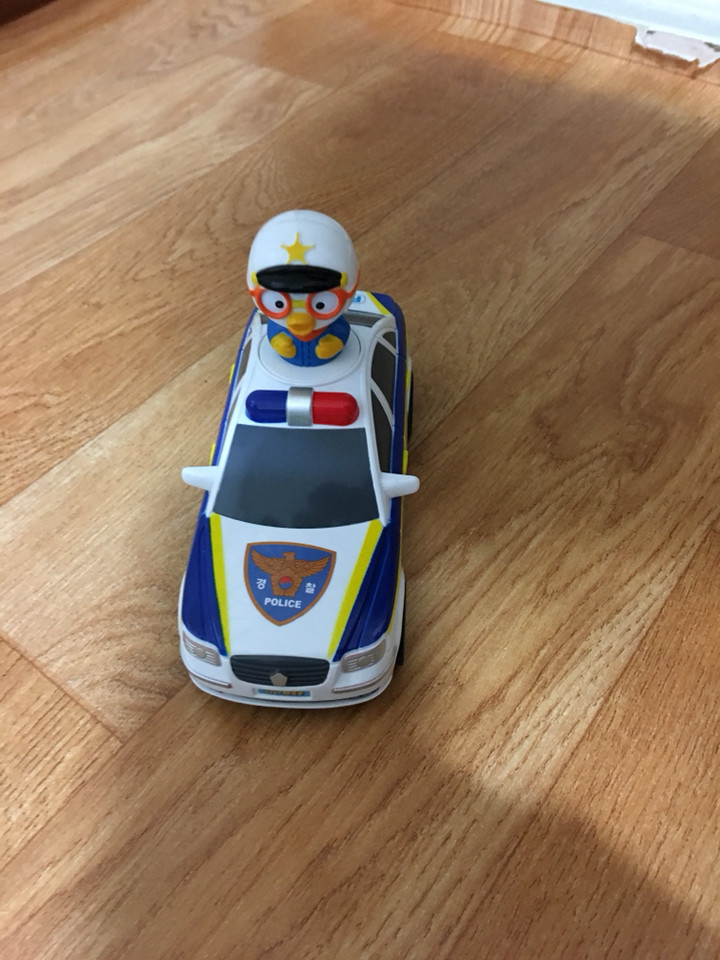 Korean TV Anime Little Penguin Pororo Push And Go Police Car Toy Cute ...