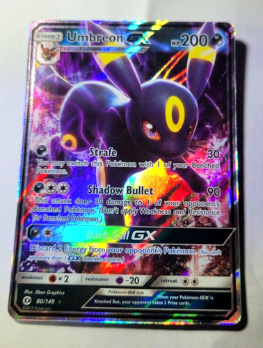 Pokémon TCG Umbreon GX Sun & Moon 80/149 Holo Ultra Rare Card 2017 | eBay