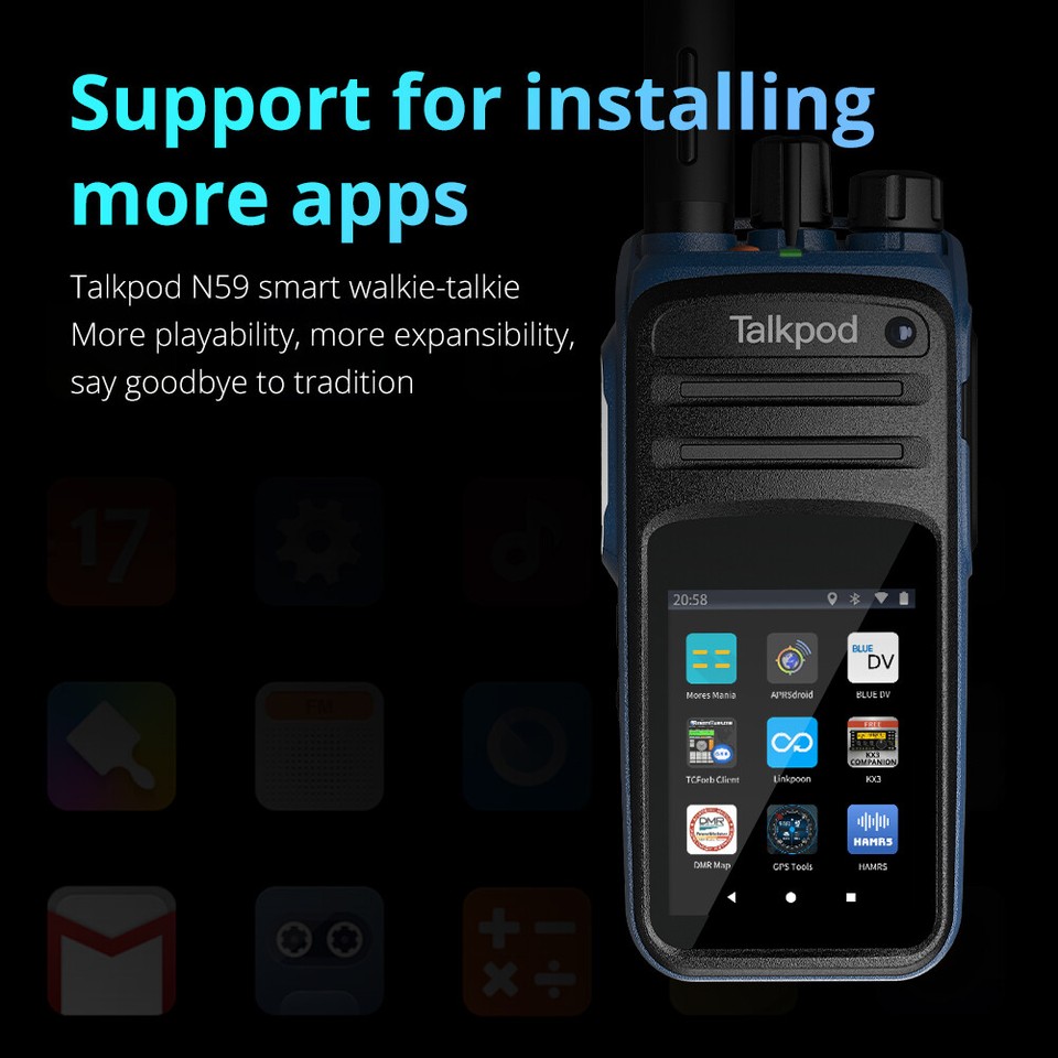 Talkpod N59 Android 9 4G Network Radio Wifi GPS Touch Screen Zello ...