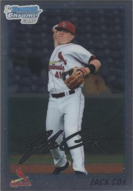 2010 Bowman Draft Picks & Prospects - Chrome Draft Picks Zack Cox #BDPP62 (RC) for sale online ...