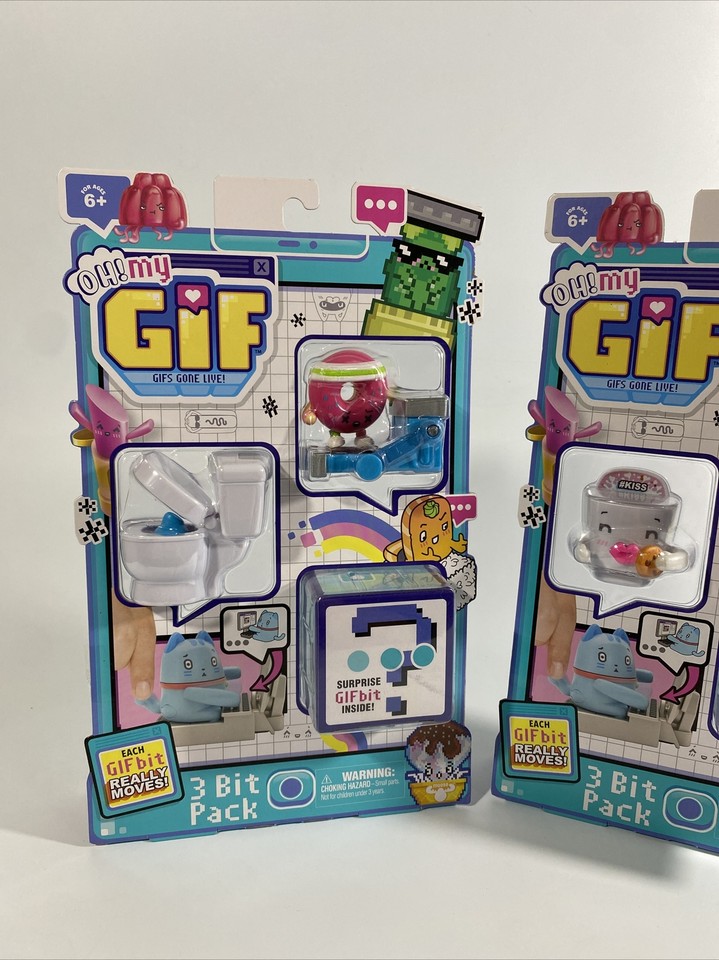 Oh My GIF Collectible Funny Animated Toy Figurines 3-Bit Packs - NEW ...