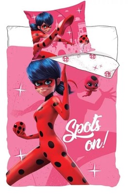 Miraculous Ladybug Spots On Cotton Quilt Cover Set - Single Bed Size | eBay