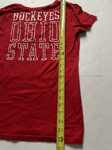 Victoria's Secret Pink Ohio State Buckeyes T Shirt Womens S Red V Neck ...