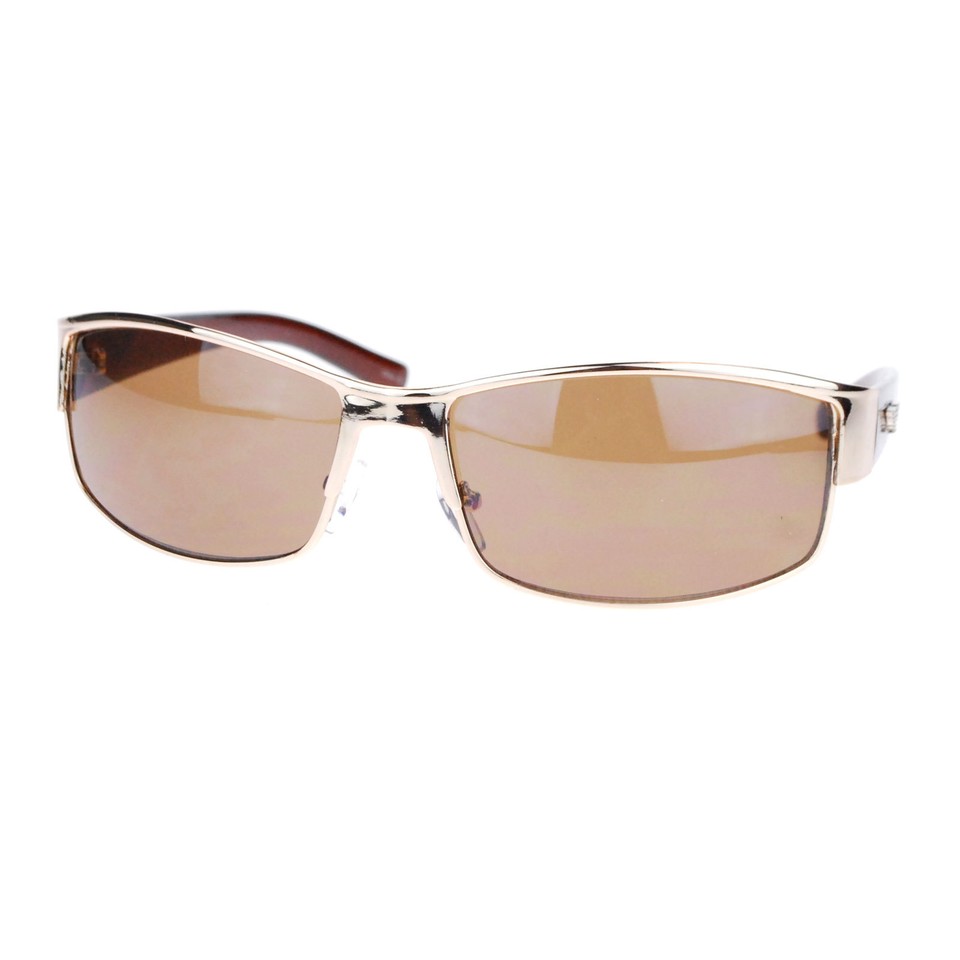 Mens Metal Designer Fashion Narrow Rectangular Luxury Secret Agent ...