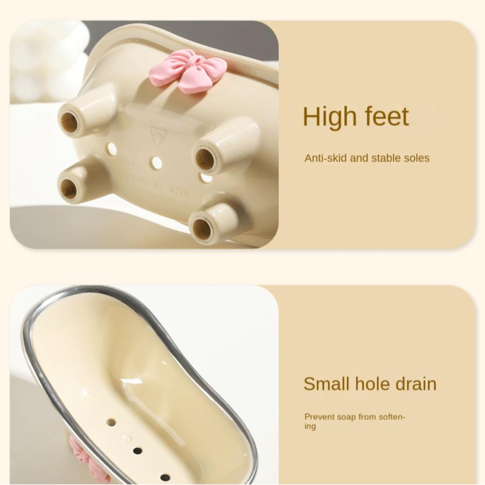 Self Draining Bathtub Storage Box Multi-Purpose Soap Holder Household ...