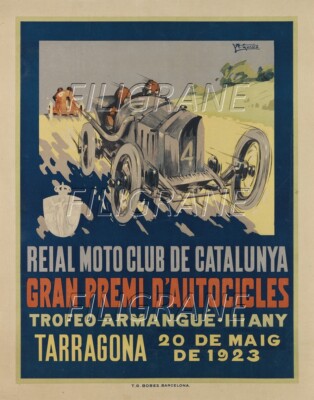 TARRAGONA PRIX AUTO 1923 Rhgk-POSTER HQ 45x60cm d'une AFFICHE VINTAGE ...