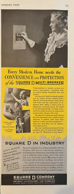 1940 Square D Electrical Multi Breaker Detroit LA Milwaukee Vintage ...