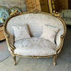 Off-White Sofa with 2 Pillows Rococo French Style Furniture Settee ...