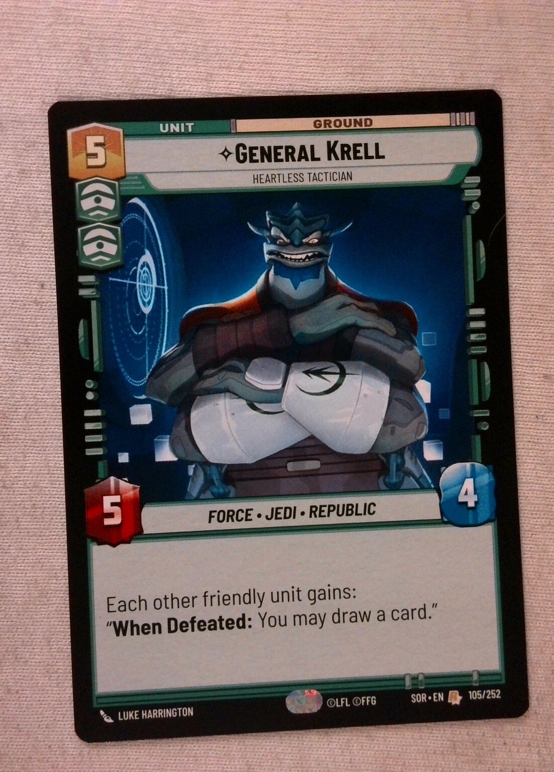 General Krell, Star Wars Unlimited: SOR, Ungraded, NM Condition | eBay