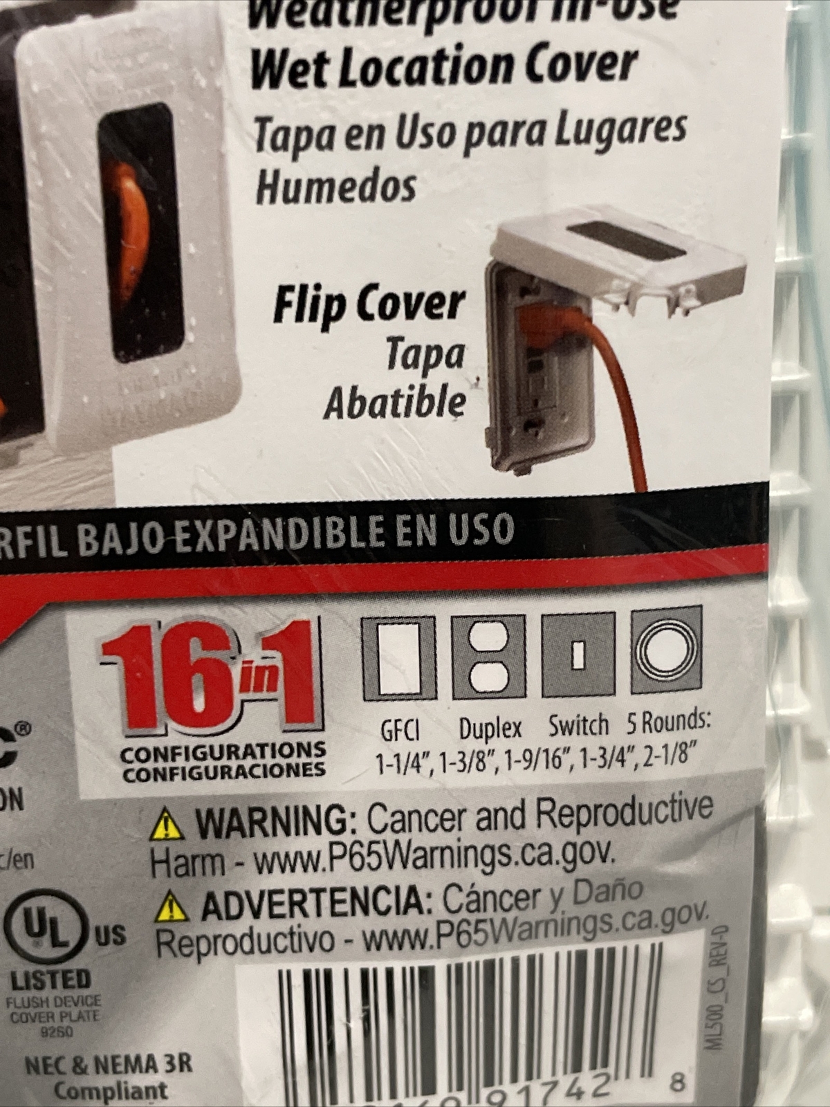 TayMac Weatherproof Low Profile Expandable In-Use Device Cover ML500W ...