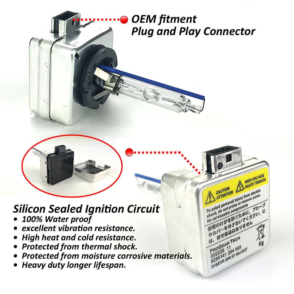 Xenon HID Headlight Bulb Globes D1S 8000K For BMW 66144 66143 Mercedes ...