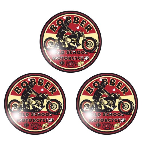 3 x Bobber Aufkleber Sticker Oldschool Retro Hot-Rod Rockabilly ...