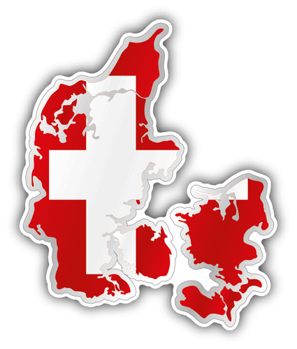 Denmark Map Flag Car Bumper Sticker Decal | eBay