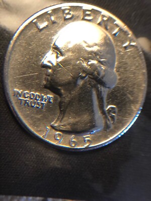 1965 washington quarter,**Transition Quarter****,Wide AM on Rev,no mint ...