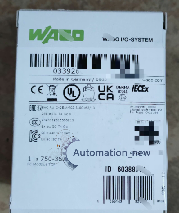 750-362 WAGO Module Bus Adapters Brand New Fast delivery FedEx or DHL ...