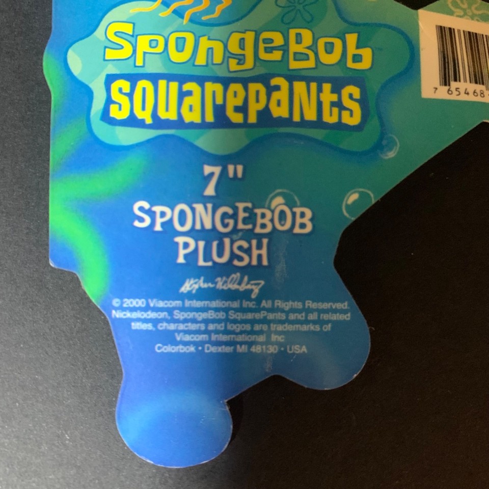 rare Spongebob and Patrick 7" plush lot with tags Colorbok Nickelodeon ...