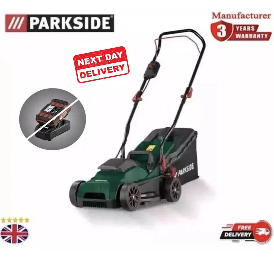 Parkside 20V Cordless 32L Lawn Mower | eBay UK