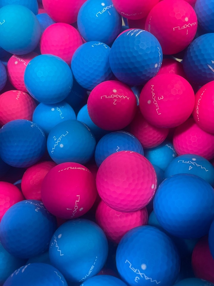 12 Matte Maxfli SoftFli Used Golf Balls - Pink OR Blue - 4A/5A Grades ...