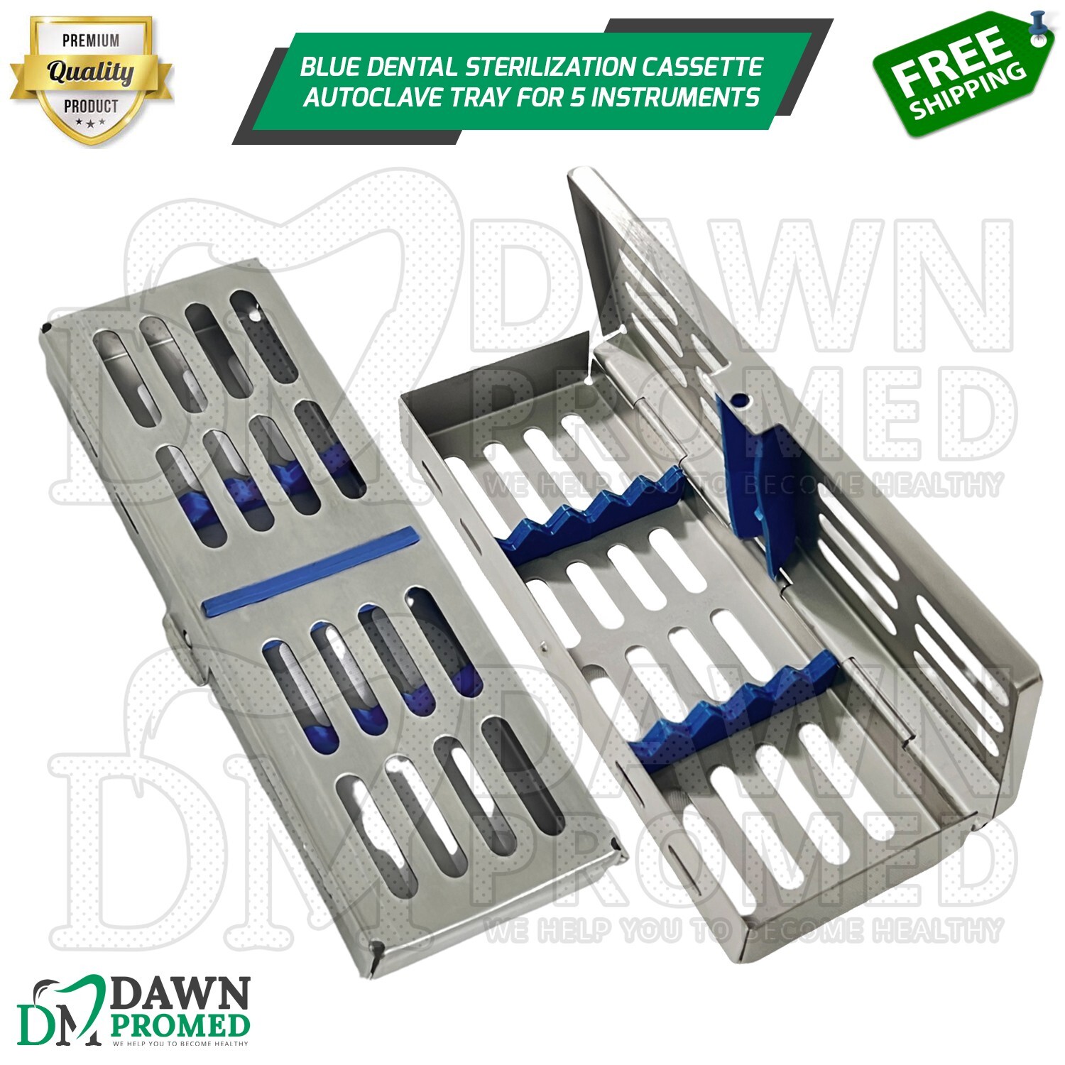 Dental Sterilization Cassette Autoclave Tray Rack Box For 5 Instrument ...