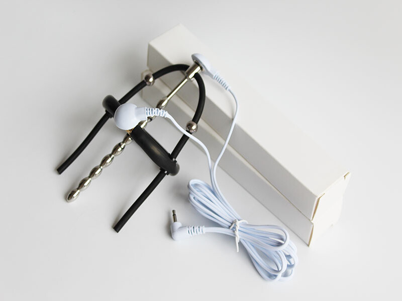 Male Estim Shock Penis Plug Bondage Chastity Device Enhancer Plug ...