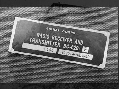 plate plaque plaquette BC620 F ALU scr 509 510 poste radio us ww2 ...