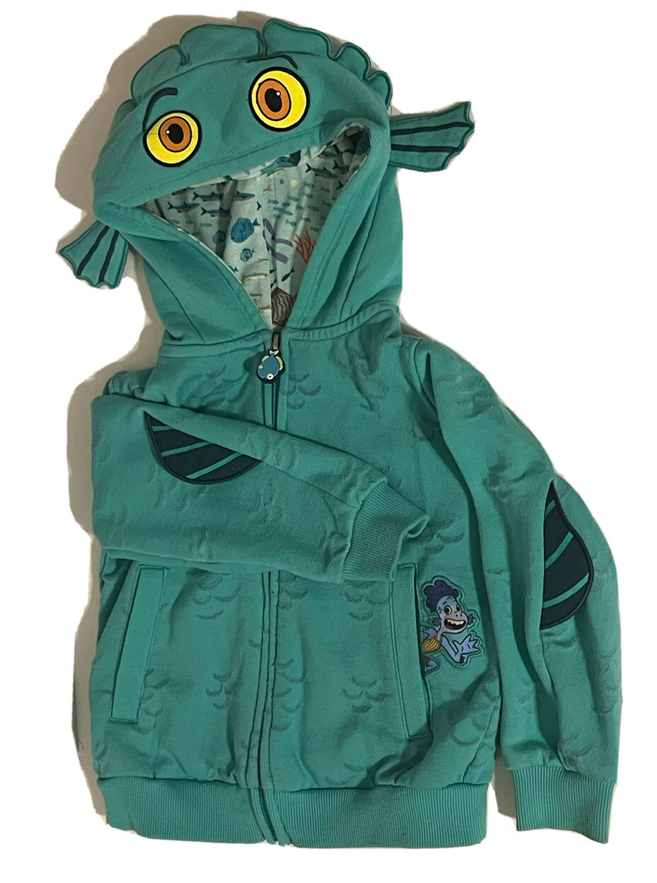 LUCA Disney Store Boys 3 Costume Full Zip Jacket w Hood | eBay