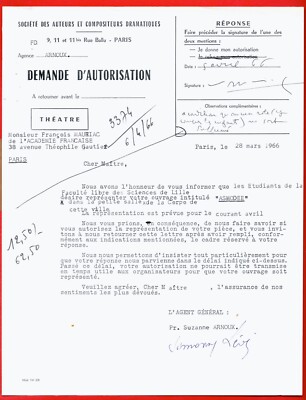 EI19-L.TAPUSCRITE-SIGNÉE-SUZANNE ARNOUX-[CONTRESIGNÉE PAR FRANÇOIS ...