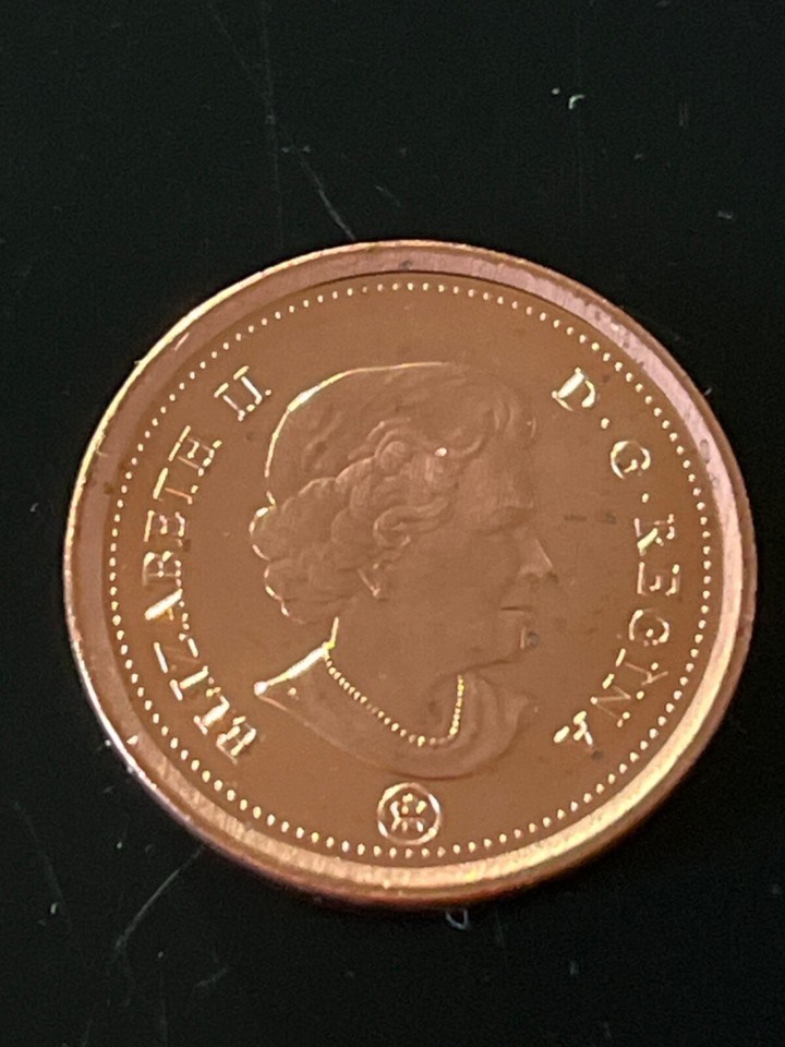 2012 1 Cent Canada QE II Zinc Nice Uncirculated Canadian Penny Non ...