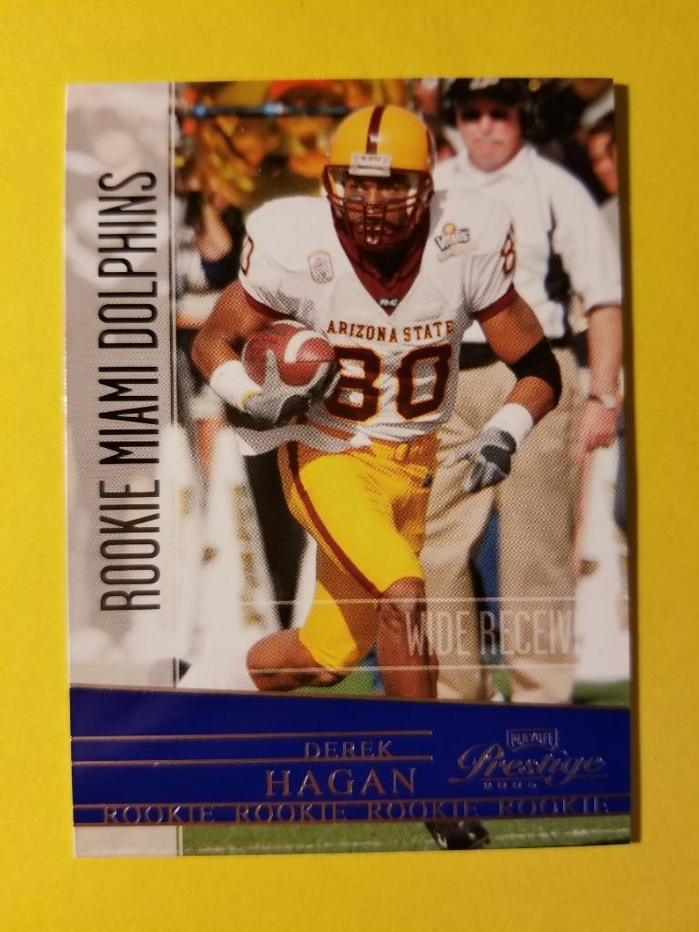 DEREK HAGAN - RC ROOKIE #183 MIAMI DOLPHINS - ARIZONA STATE - 2006 ...