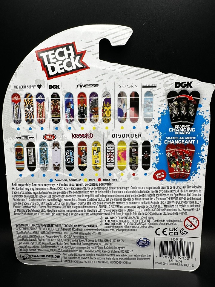 Tech Deck LOT Fingerboard NEW 3 Common & 2 Rare - Girl, Real, DGK, ATM ...