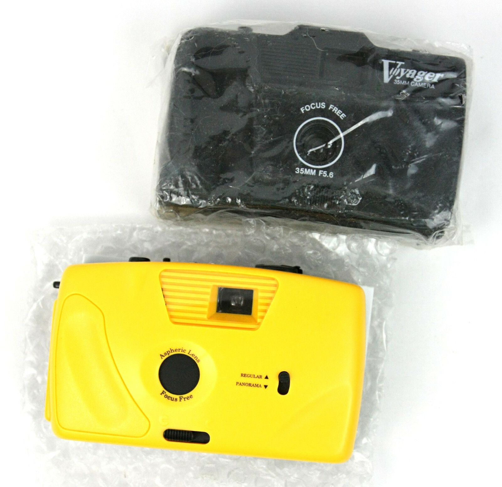 Vintage Y2K New 35 mm Plastic Cameras Voyager Promo Yellow Black Unused ...