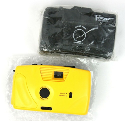 Vintage Y2K New 35 mm Plastic Cameras Voyager Promo Yellow Black Unused ...