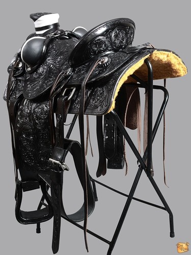 54BH 16 In Western Horse Wade Saddle American Leather Ranch Roping ...