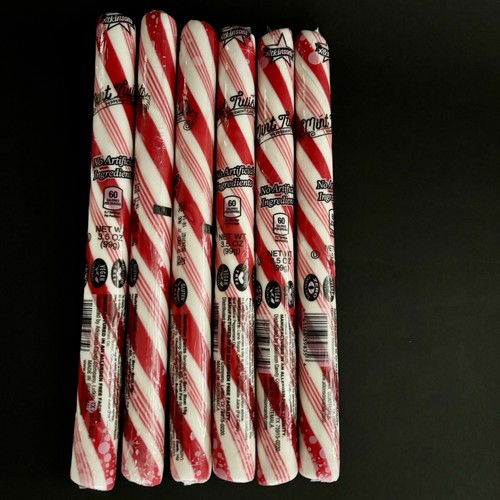 Atkinson's Jumbo Mint Twists Sticks Cool Peppermint Flavor Candy 6 Pc 9 ...