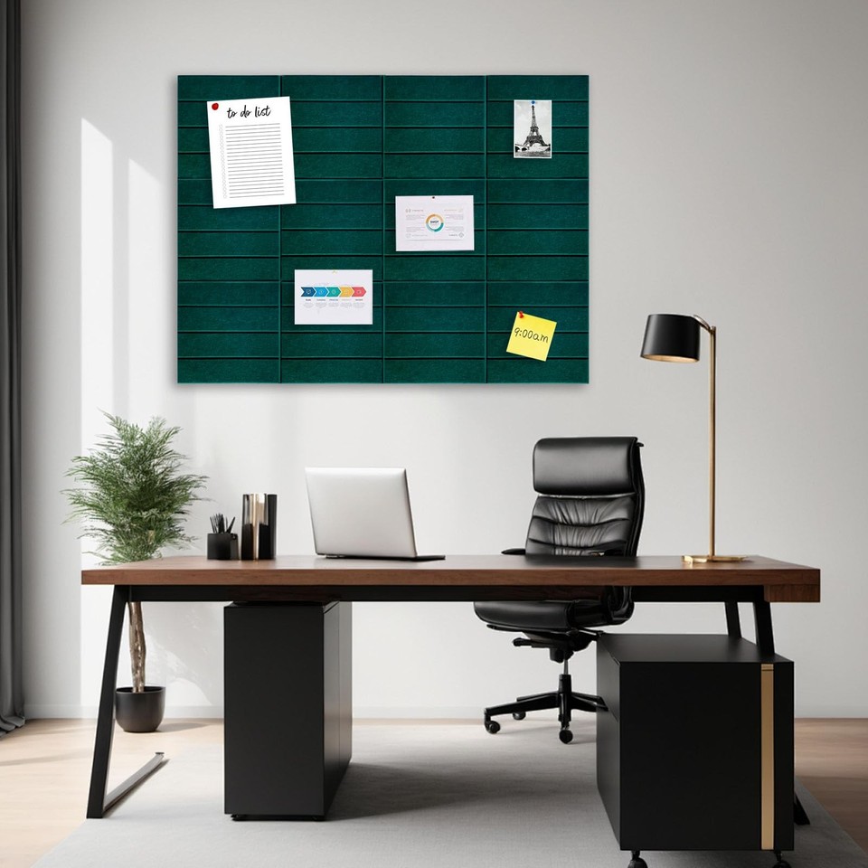 12 PCS Dark Green Felt Pin Board 12 Inch Bulletin Board 30 Push Pins ...