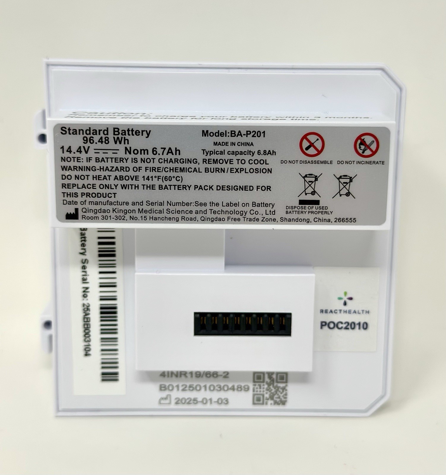 Replacement Spare Extra BA-P201 14.4V 6.8Ah Battery For POC2000 Pre ...