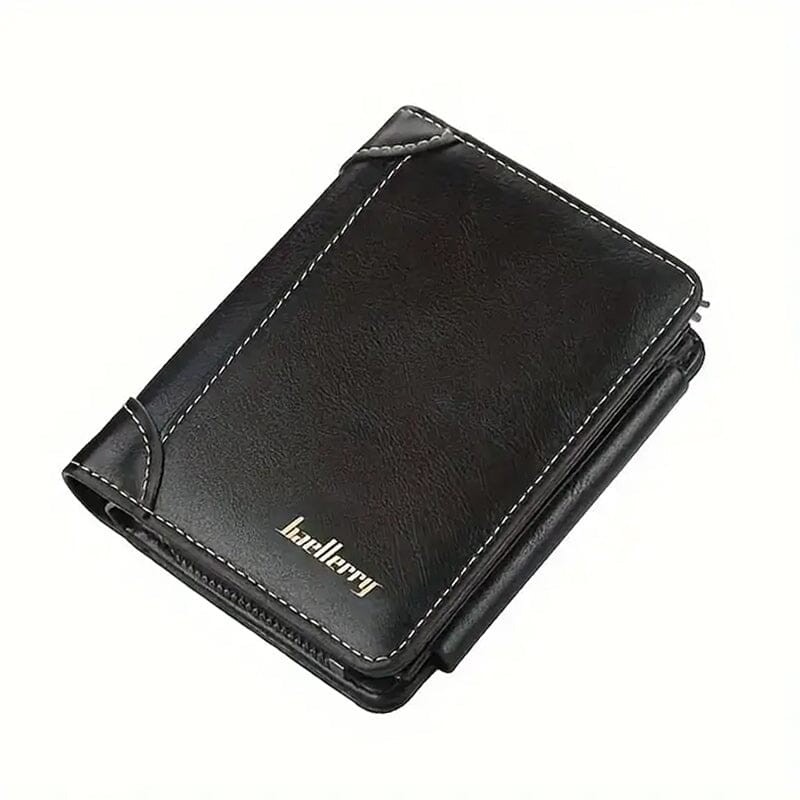 Men's Short Multi-Card Slots Tri-Fold Zipper Coin Pocket Wallet | eBay